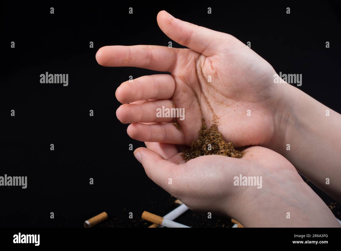 Tobacco in hand hi-res stock photography and images - Alamy