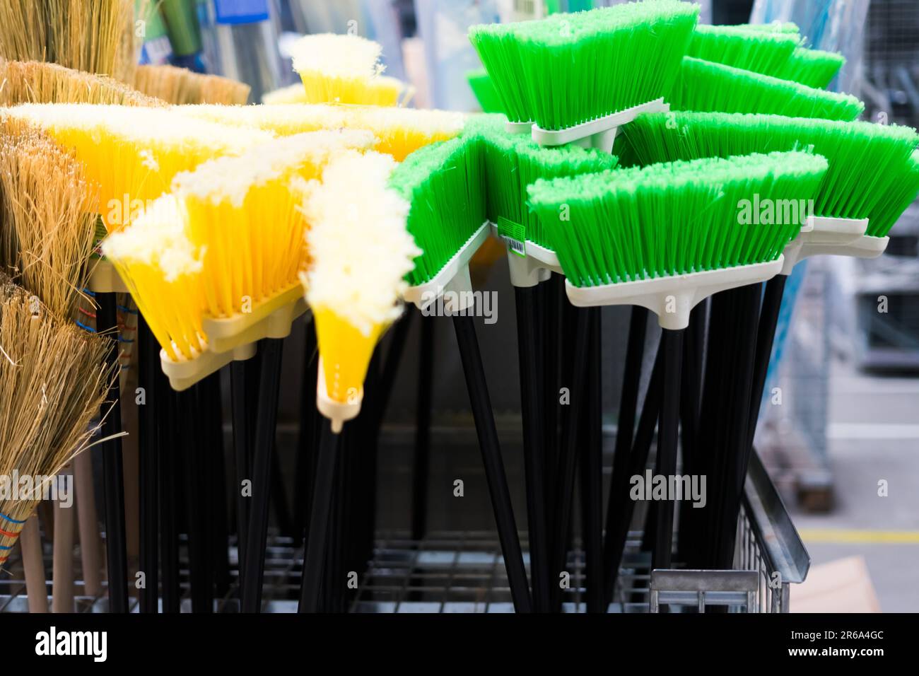 Many different brooms floor hi-res stock photography and images - Alamy