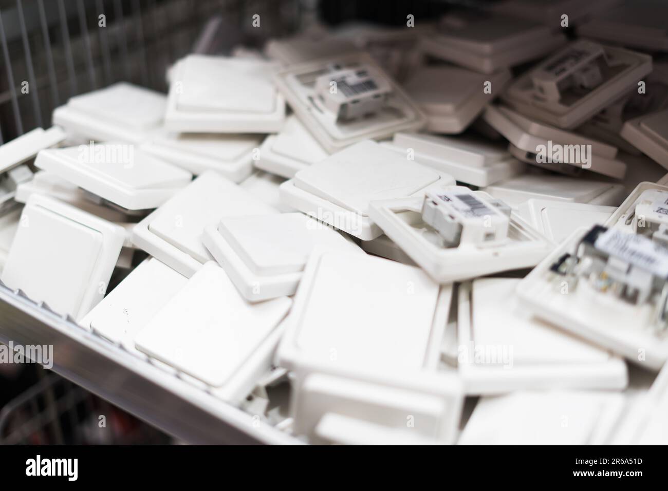 Store socket and switch display of products on sale on wall ...