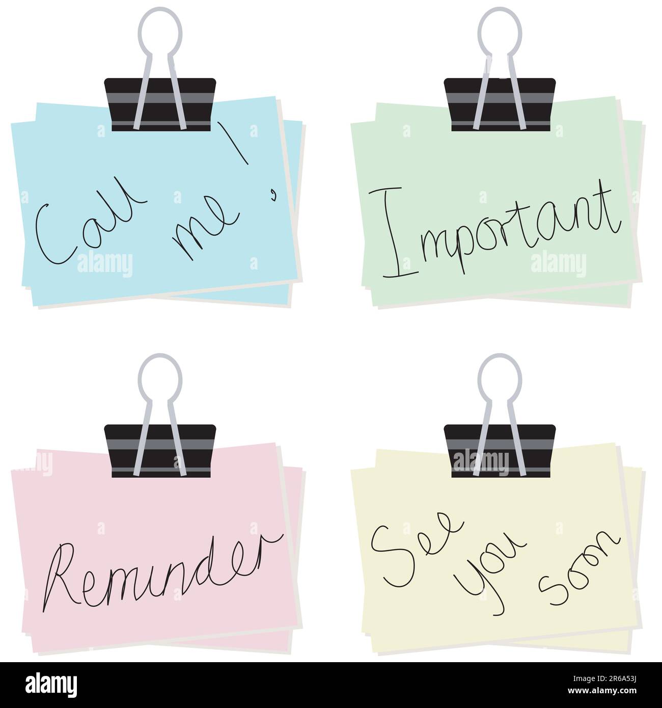 Selection of different notes for the office Stock Vector Image & Art ...
