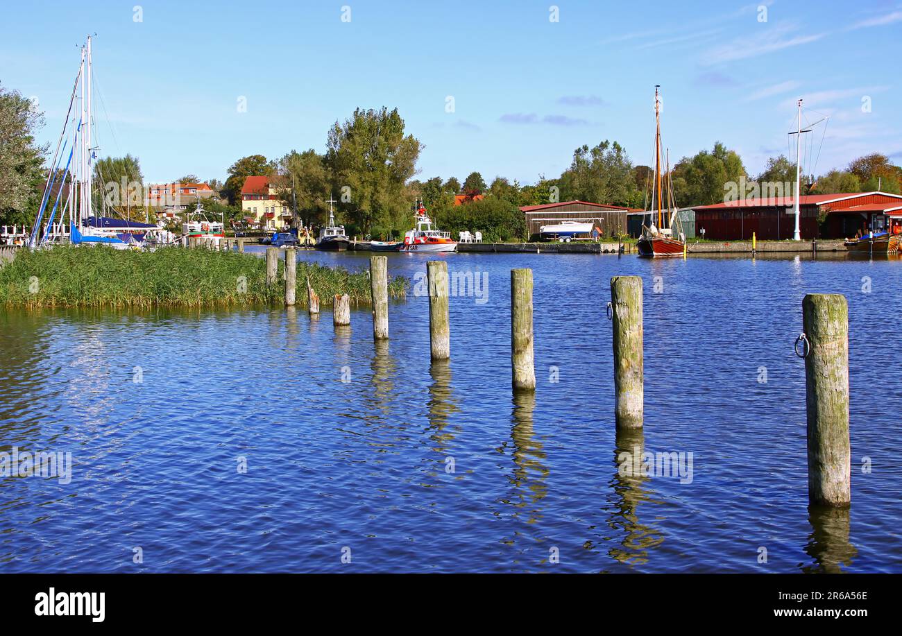 In the port of Wustrow, Fischland, port of Wustrow, Germany Stock Photo ...