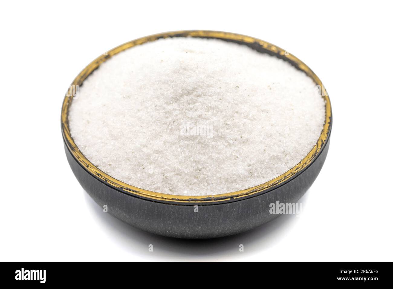 Natural minaret crystal non-iodized grinding salt isolated on white ...