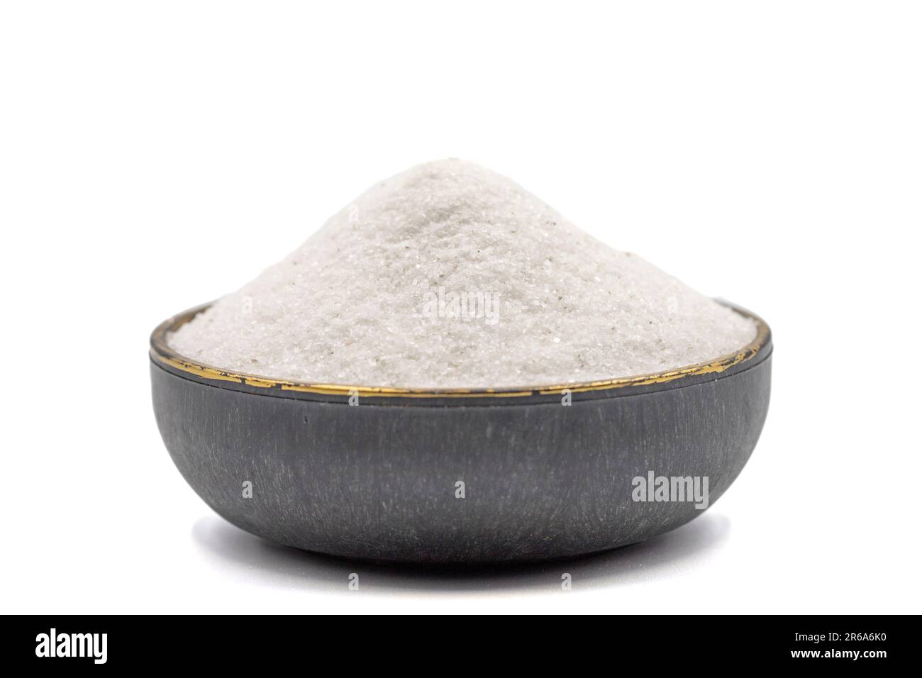 Natural minaret crystal non-iodized grinding salt isolated on white ...