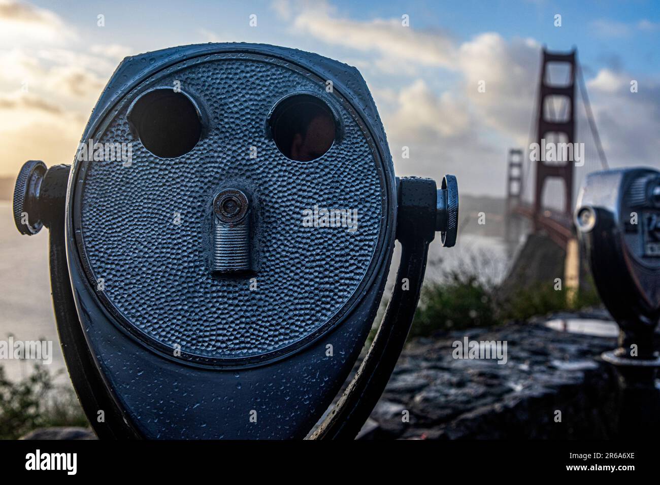 Prism and viewpoint of the Golden Gate Bridge as seen from one of the ...