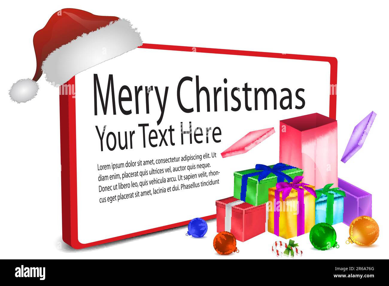 Merry christmas gift surprise Cut Out Stock Images & Pictures - Alamy