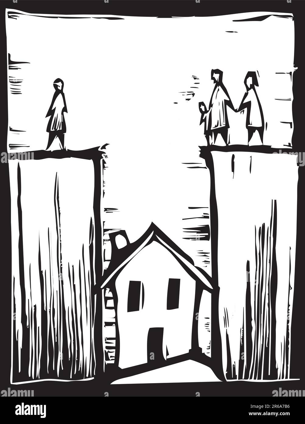 House is in a hole in a real estate metaphor Stock Vector Image & Art ...