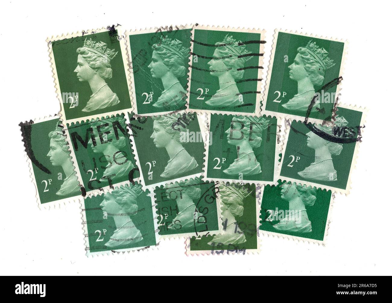 United kingdom postage stamp 2p Cut Out Stock Images & Pictures - Alamy