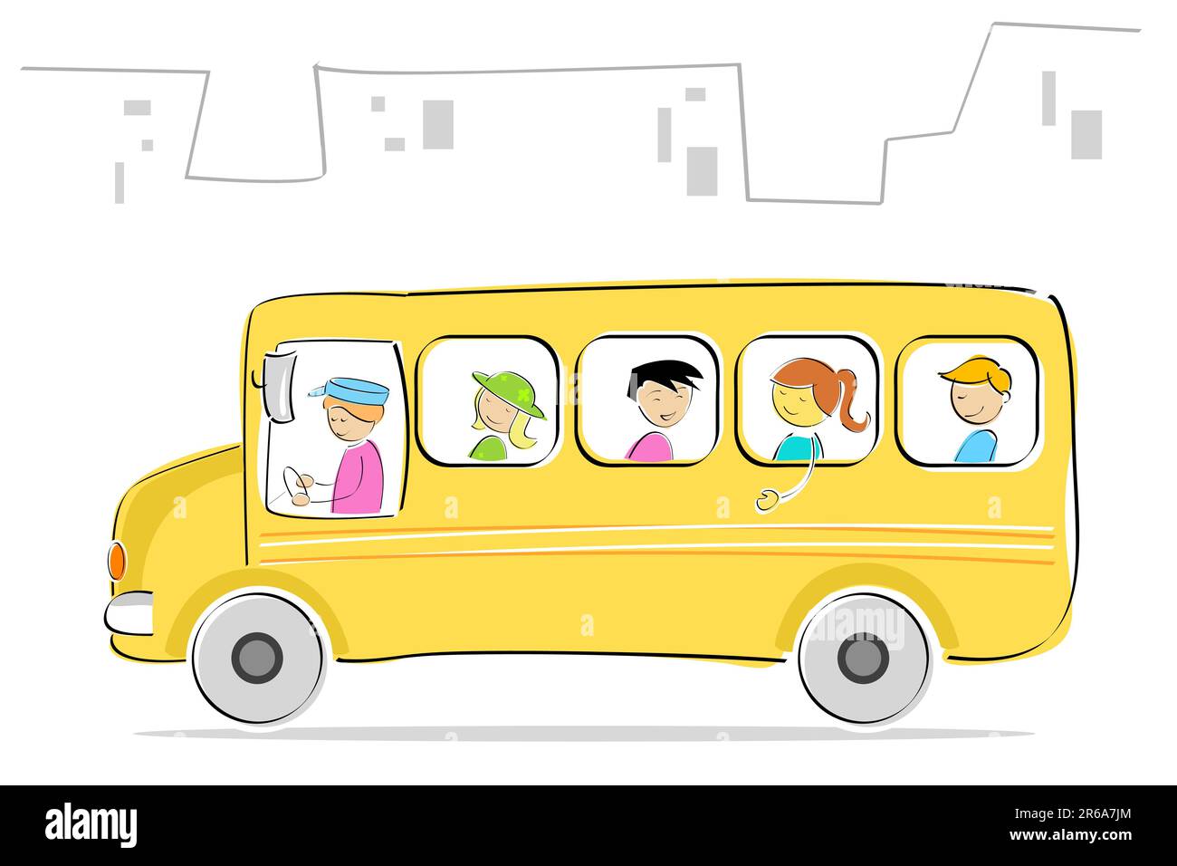 Beautiful girl in school Cut Out Stock Images & Pictures - Alamy