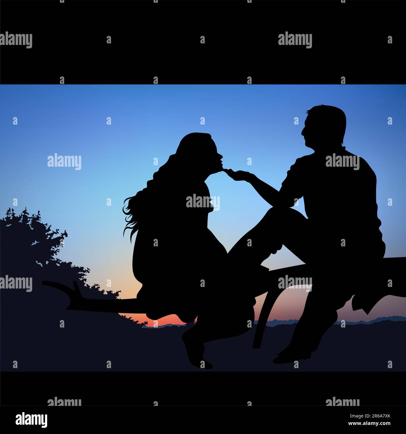 Coloured sunrise Stock Vector Images - Alamy