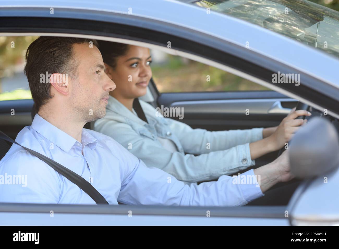 practical driving lesson Stock Photo - Alamy