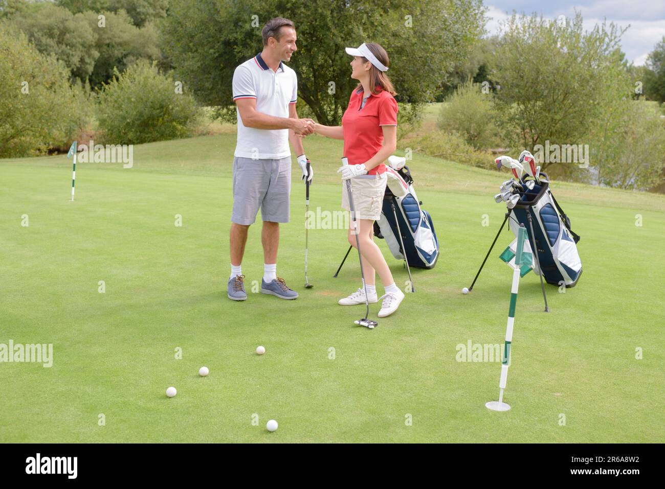 Golf handshake hi-res stock photography and images - Alamy