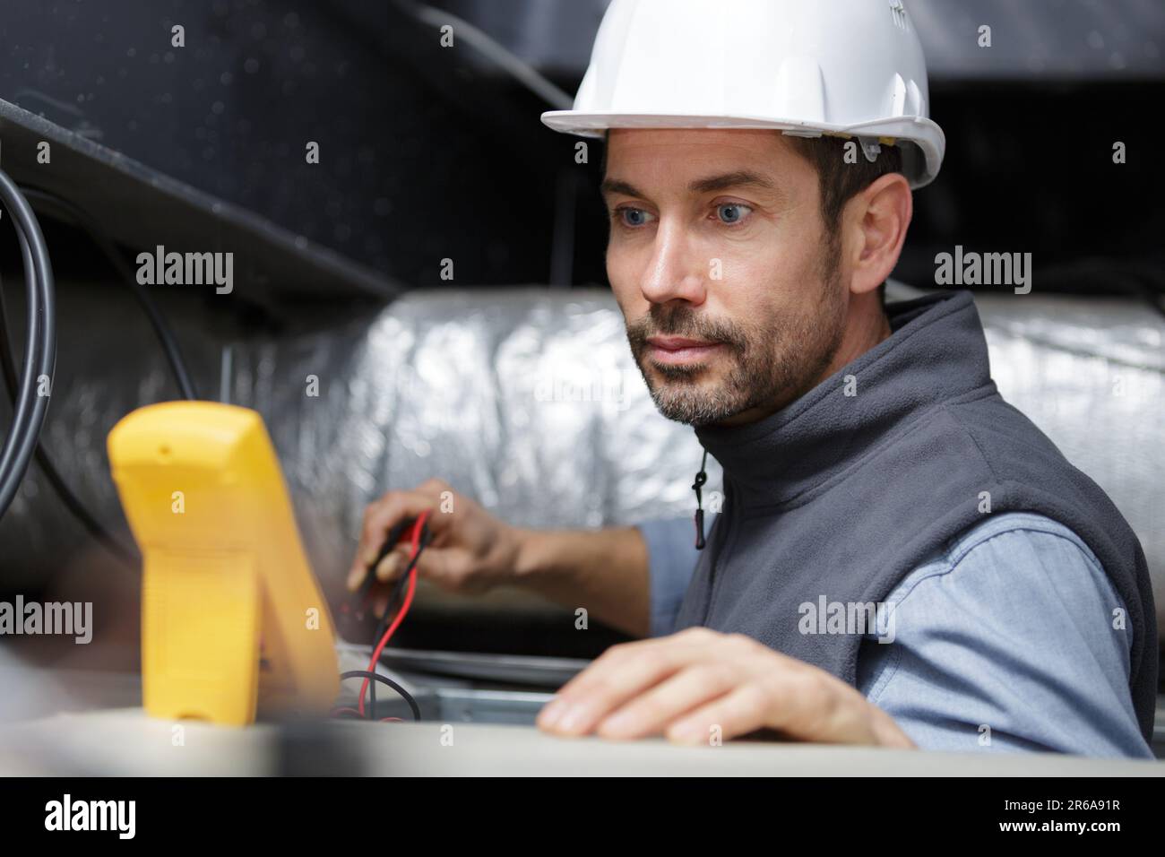 electrical check phase rottation for high voltage cable Stock Photo - Alamy