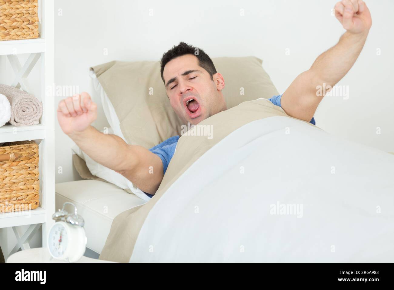 Adult man wakes up hi-res stock photography and images - Alamy