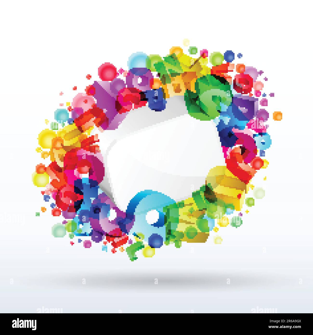 vector background illustration with rainbow letters Stock Vector Image ...