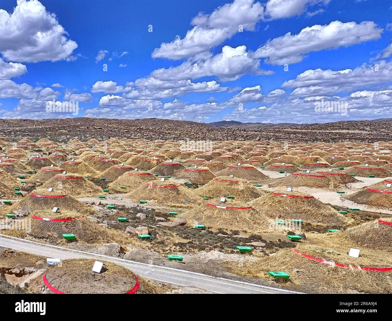 A general view of the LHAASO Observation base, the world's largest high ...