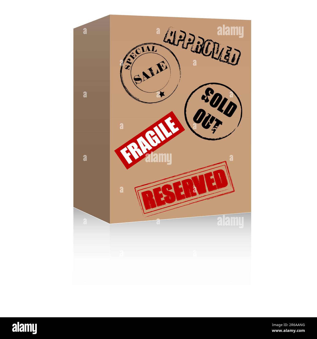 Brown box with various symbols. Vector format Stock Vector Image & Art ...