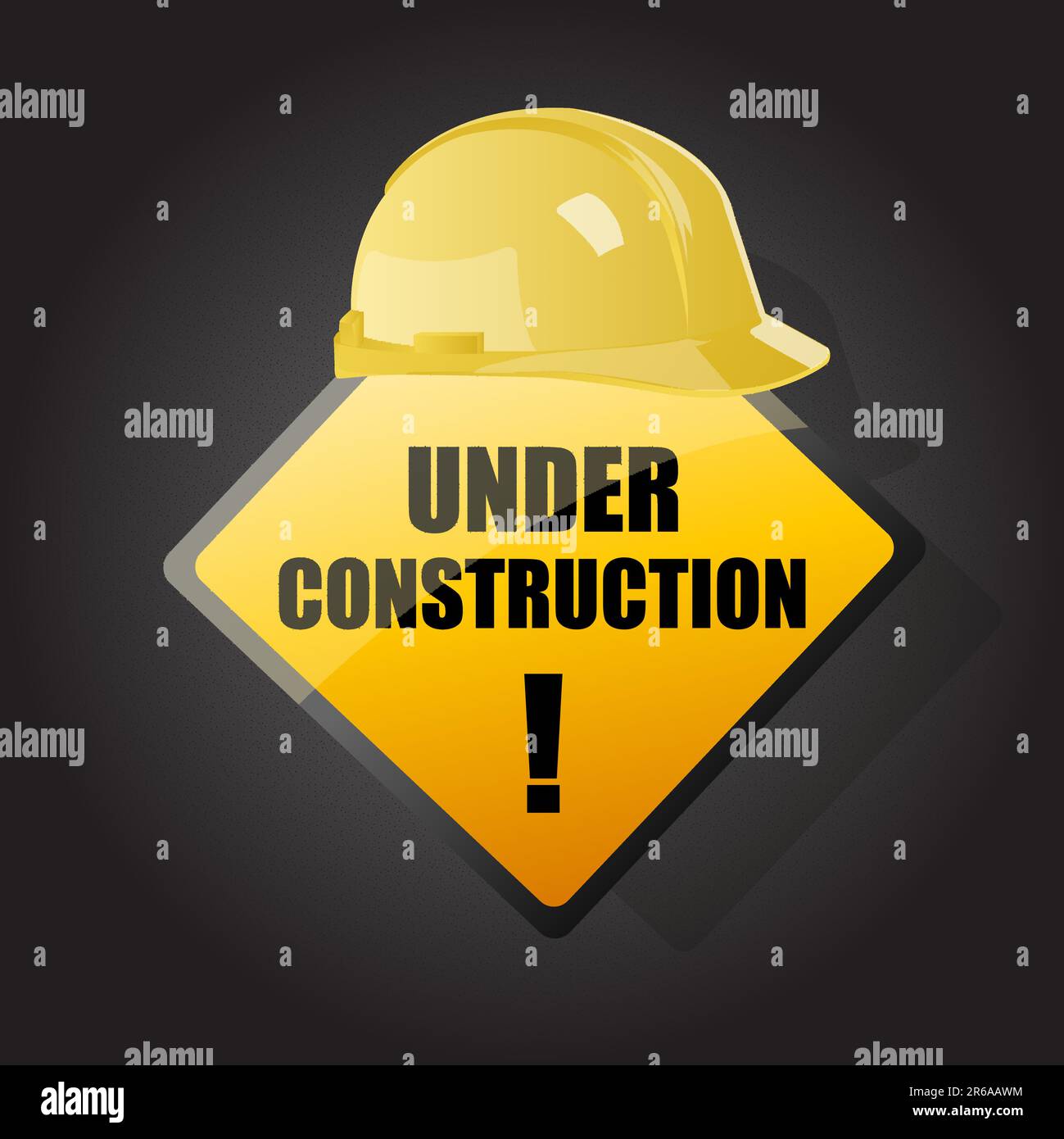 illustration of under construction banner Stock Vector Image & Art - Alamy