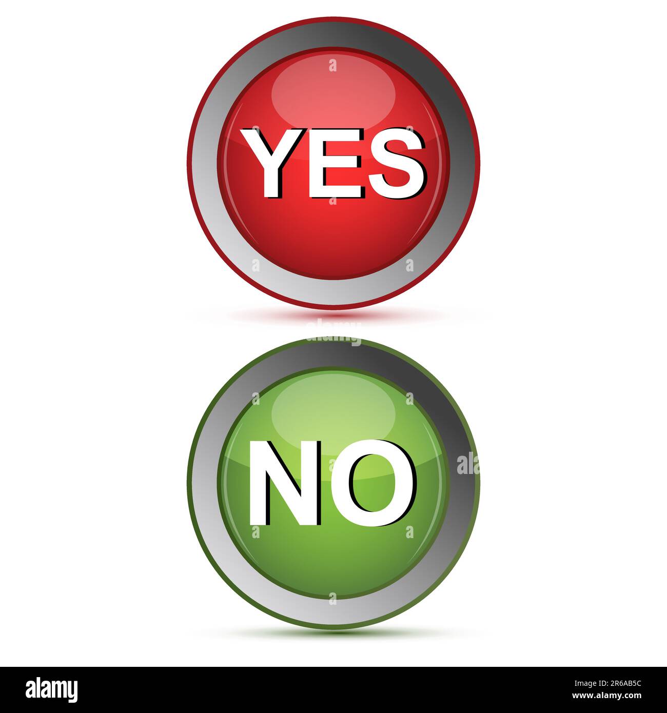 illustration of yes and no buttons Stock Vector Image & Art - Alamy