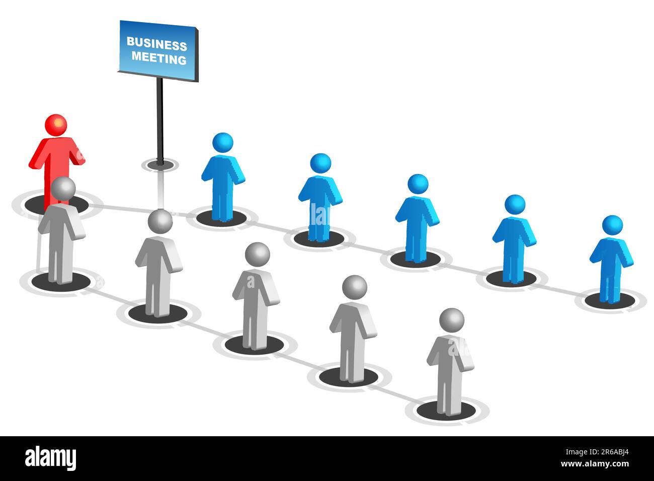 illustration of human icon in business meeting Stock Vector Image & Art ...
