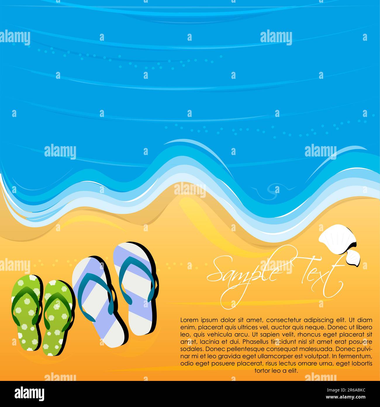 illustration of beach background with ladies sleeper Stock Vector Image ...