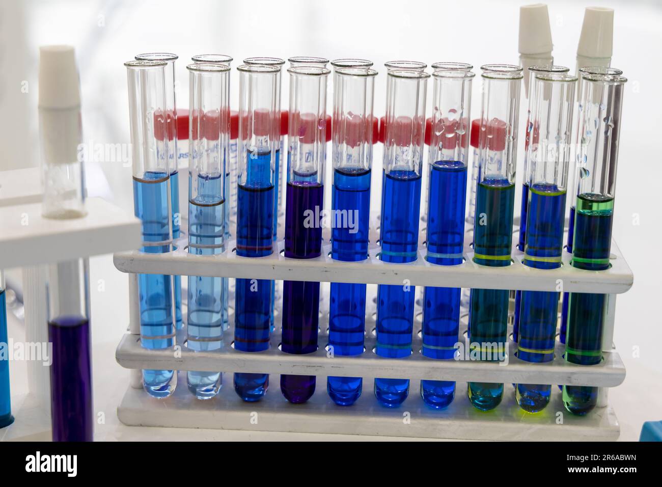colorful test tubes in a chemical laboratory Stock Photo - Alamy