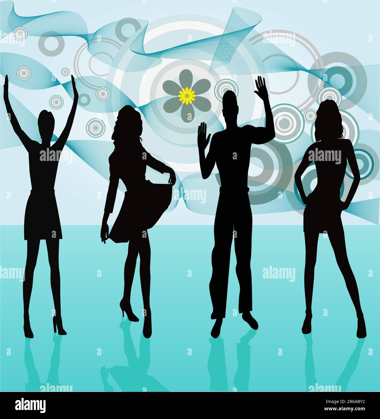 Young people dancing - vector Stock Vector Image & Art - Alamy