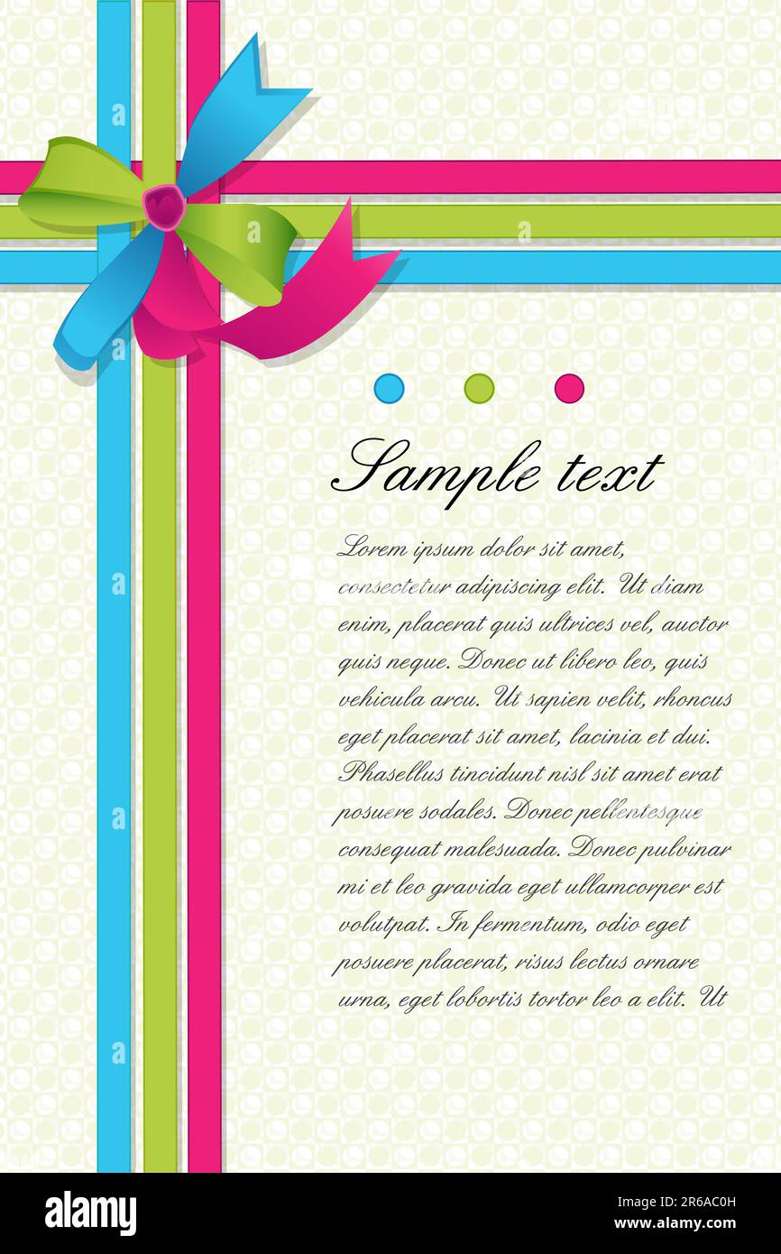 illustration of colored greeting card sample Stock Vector Image & Art ...