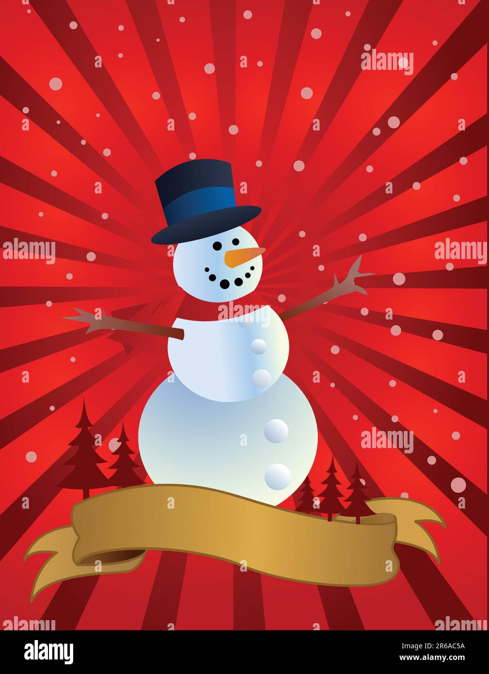Snowman, vector illustration Stock Vector Image & Art - Alamy