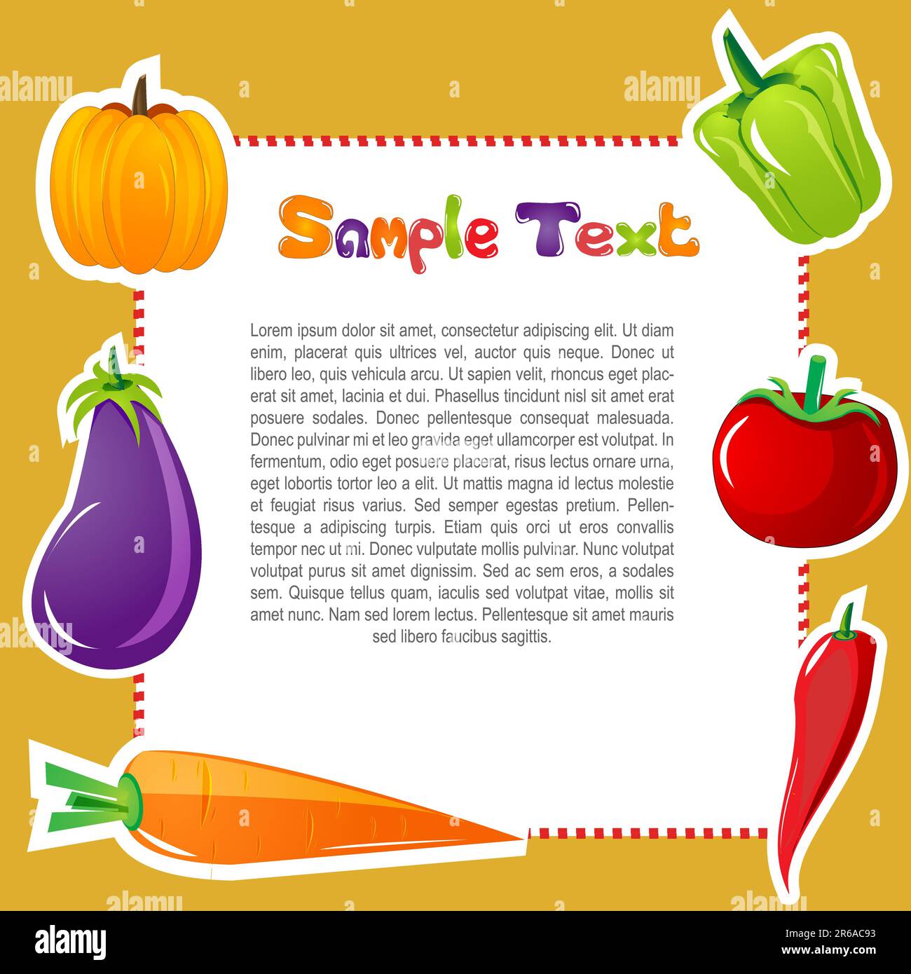 illustration of vegetable card Stock Vector Image & Art - Alamy