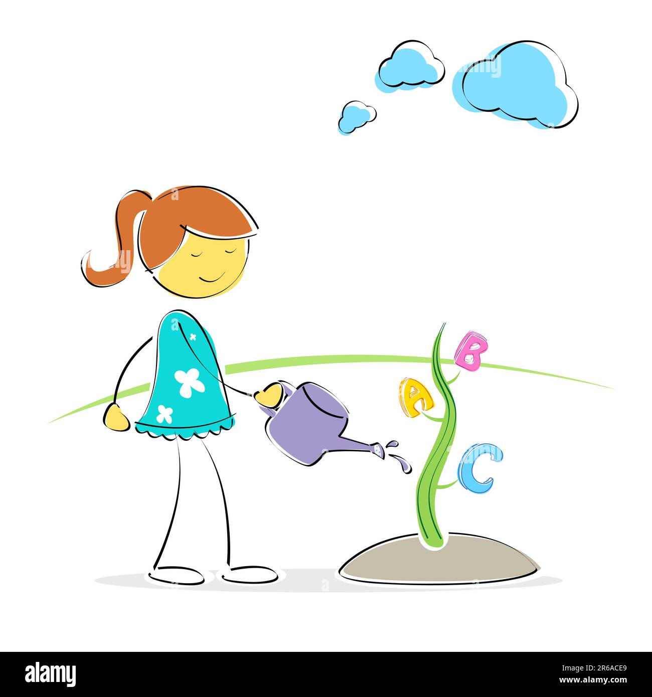Girl gardening Cut Out Stock Images & Pictures - Alamy