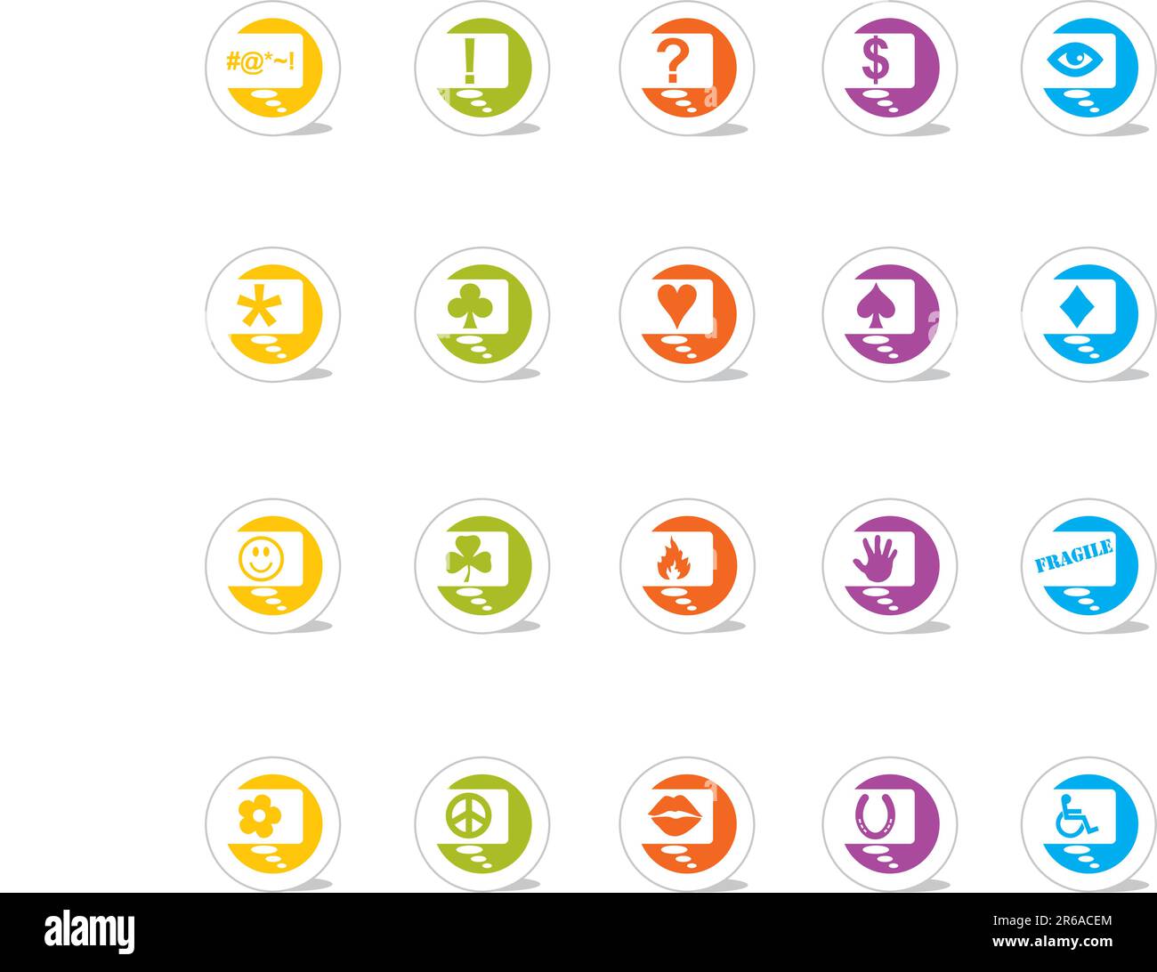 SimpleCons Icon Series Talk to Me! Set: Simple, colorful round icons ...