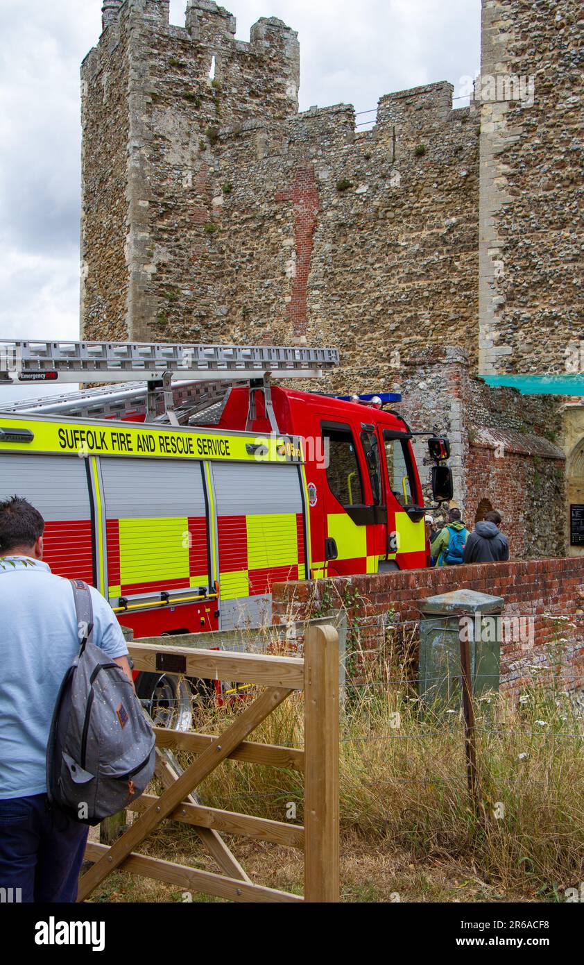 Suffolk Fire and Rescue Service vehicle responding to an emergency at ...