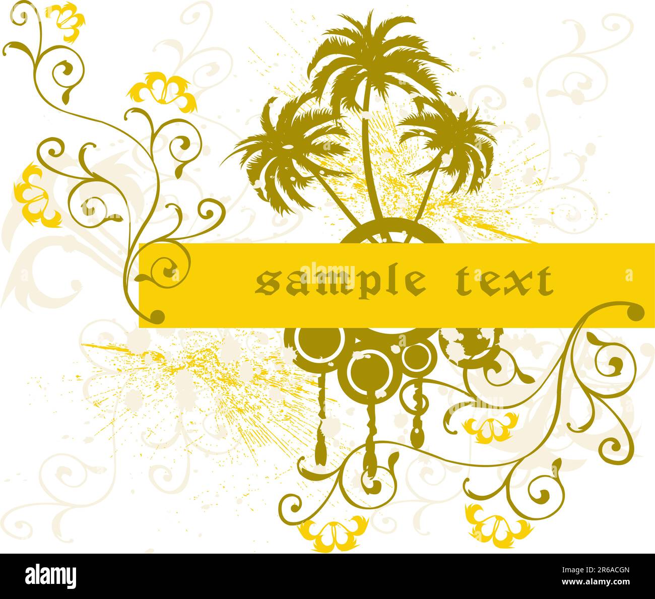 Abstract background with frame - art vector illustration Stock Vector ...