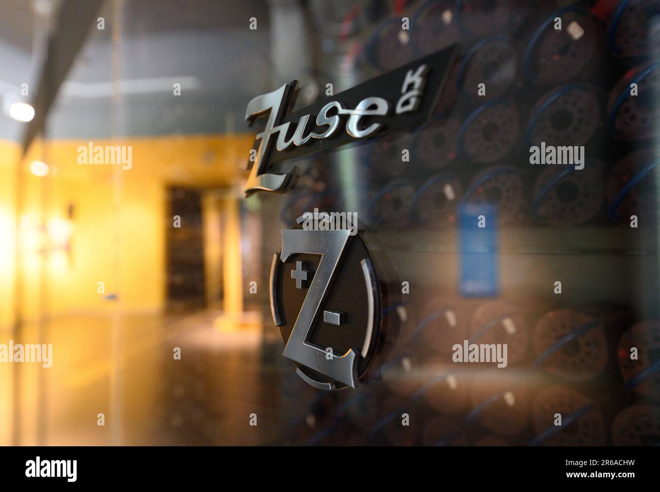 Hoyerswerda, Germany. 30th May, 2023. The logo of Zuse KG can be seen ...