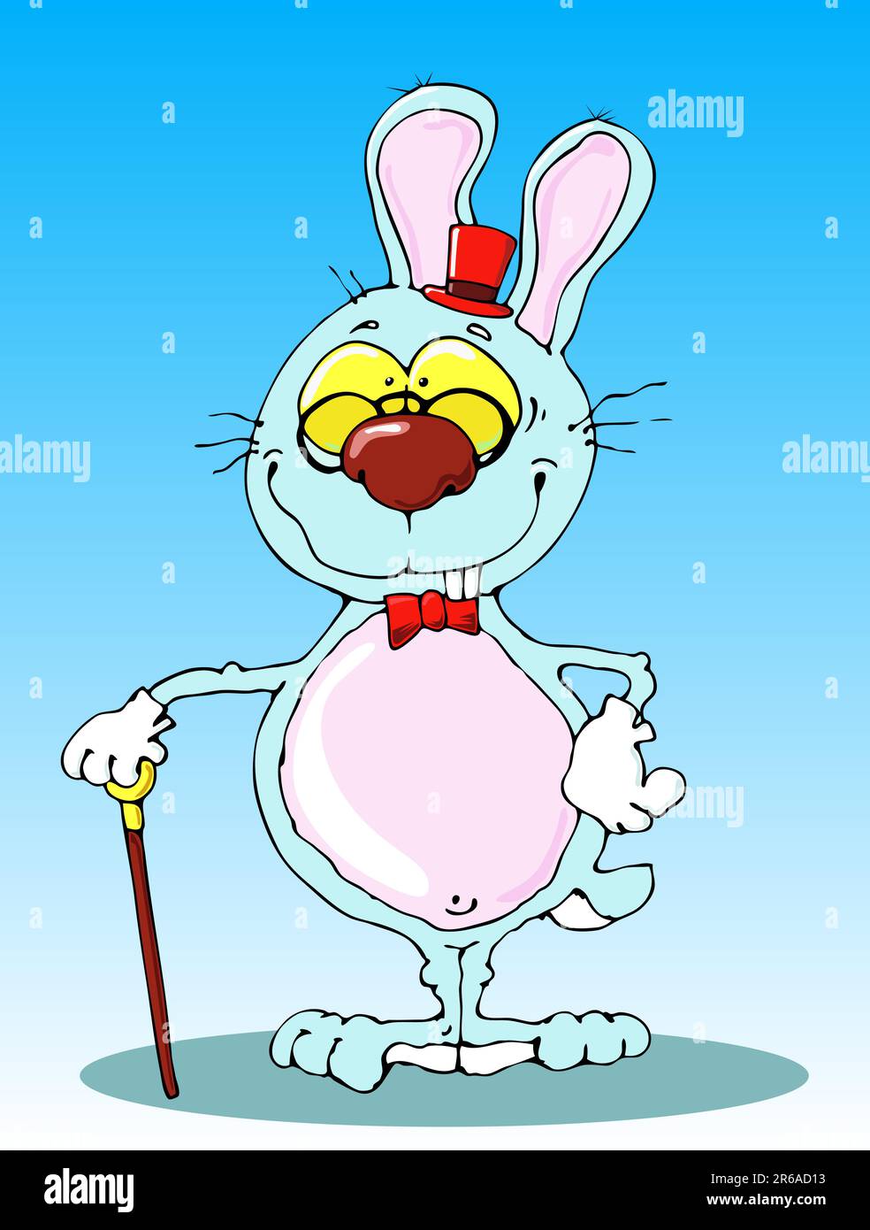 Rabbit cartoon in love icon hi-res stock photography and images - Alamy