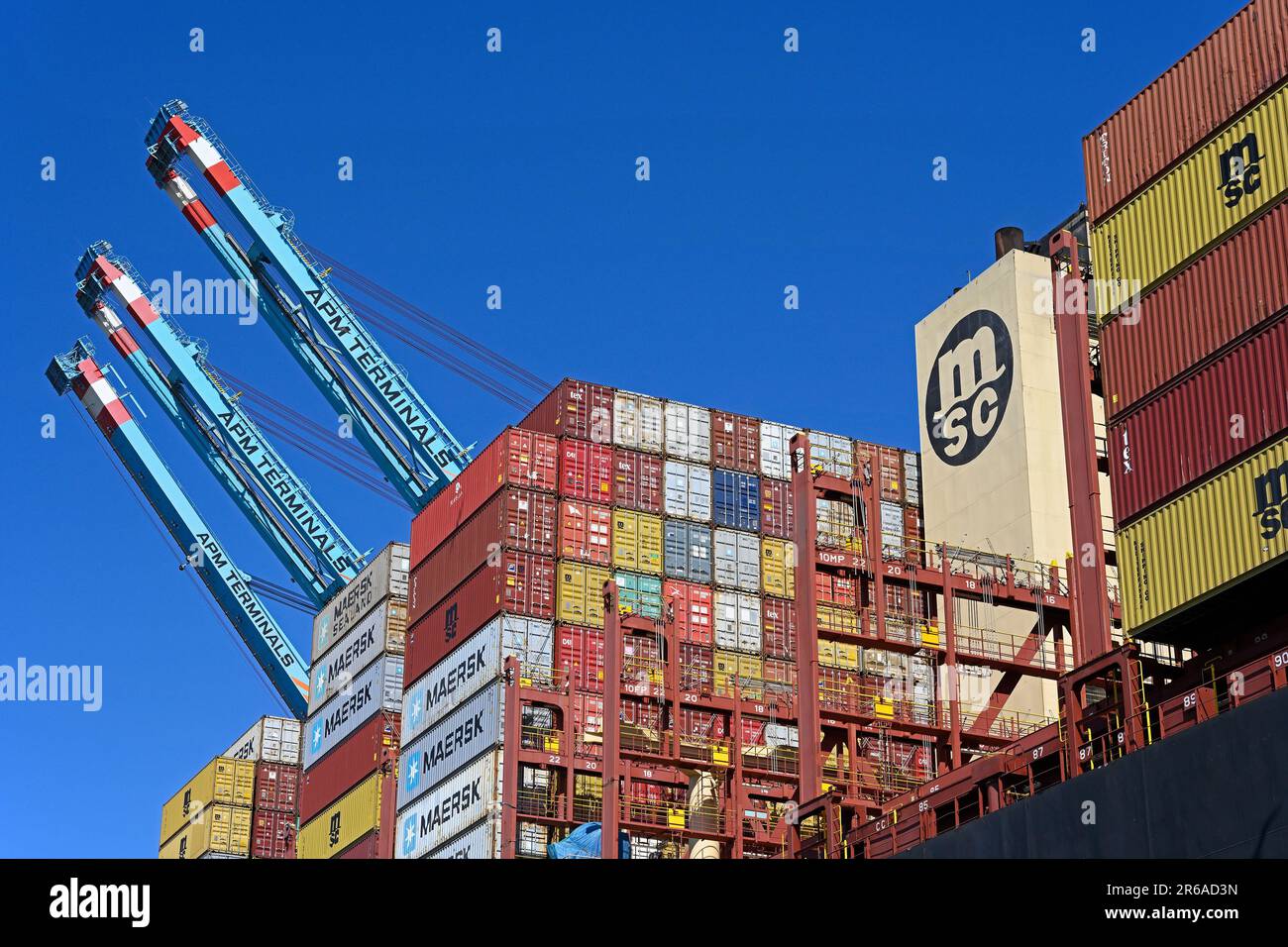 port of rotterdam (maasvlakte), netherlands - 2023-06-03: container ...