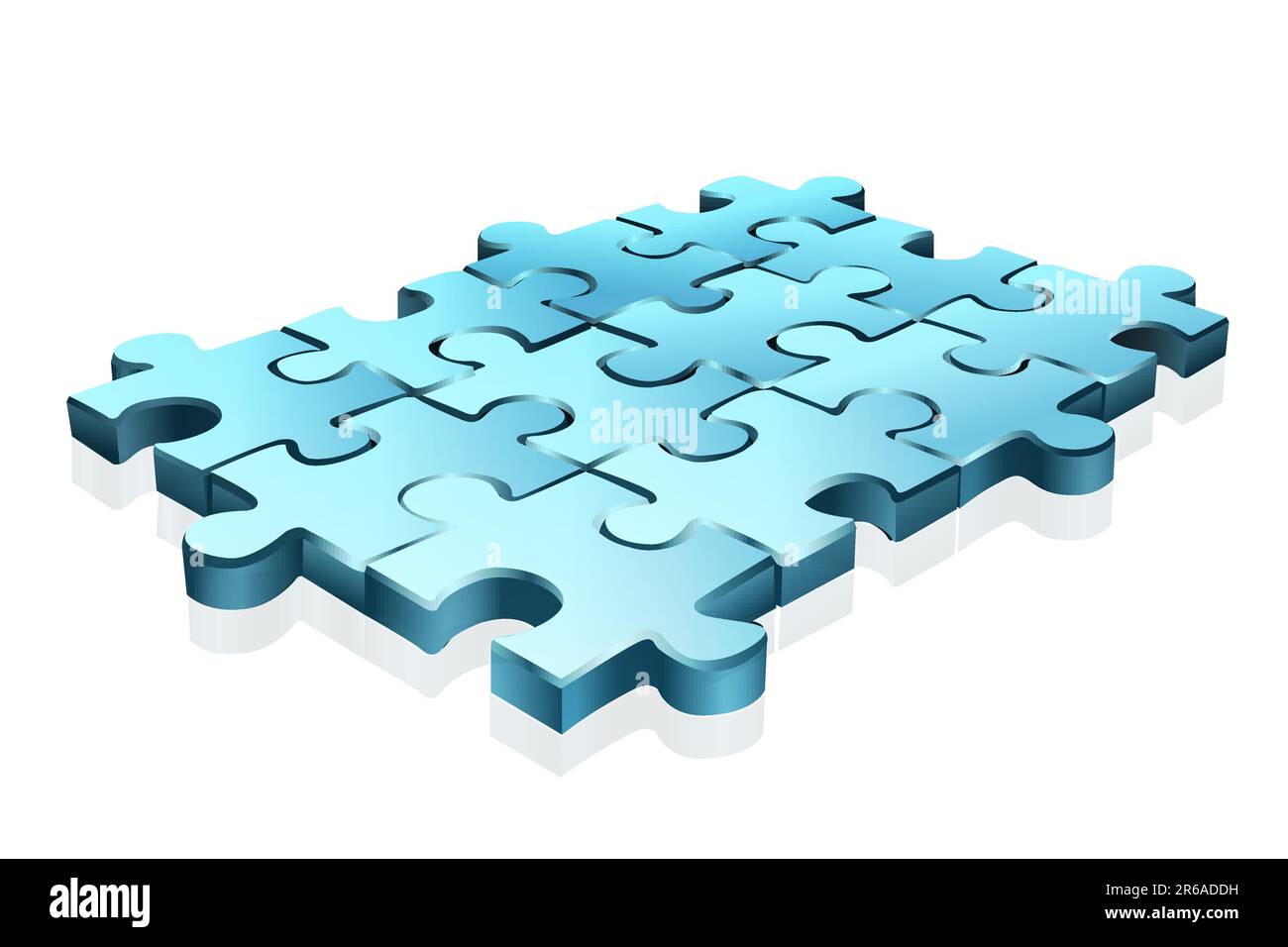 illustration of zig-zag puzzles on white background Stock Vector Image ...