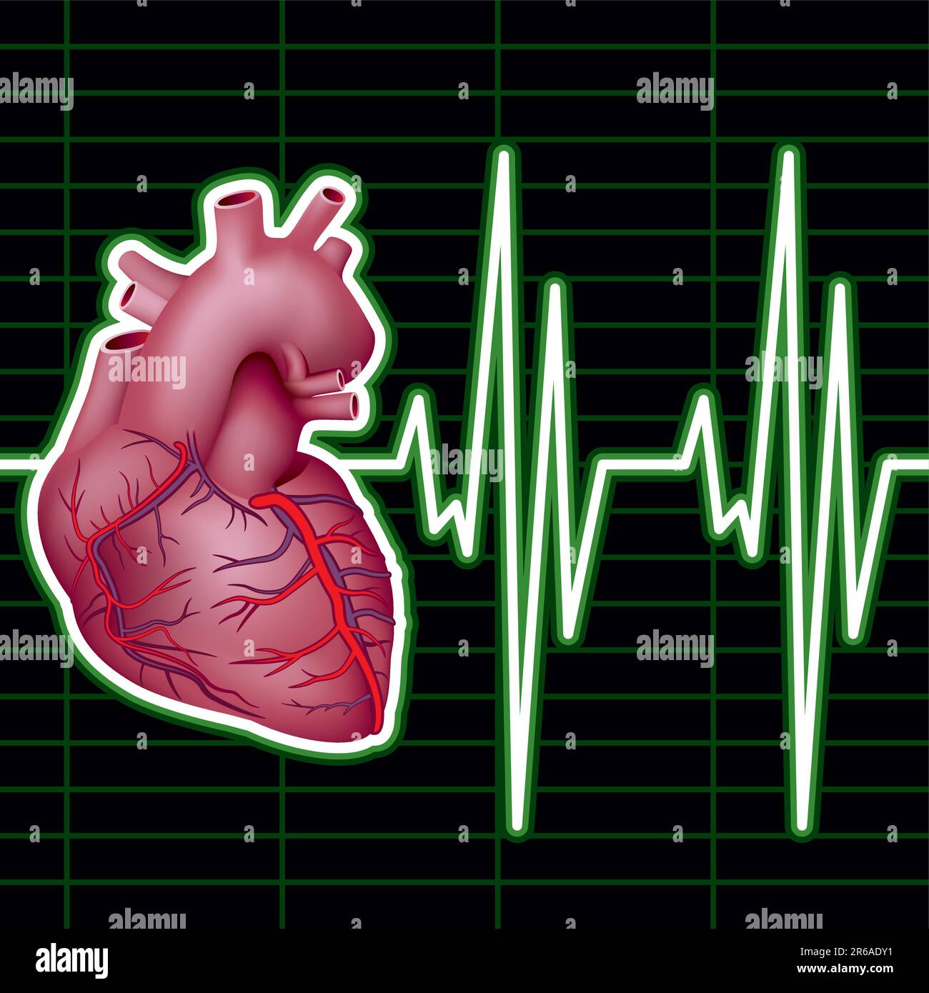 Cardiological Monitor (ECG). Vector Illustration (EPS v8.0 Stock Vector ...