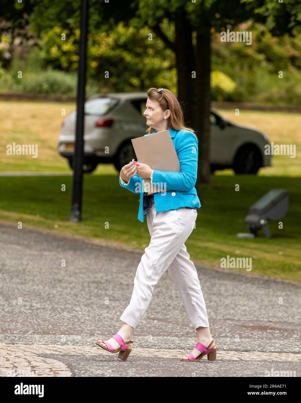 Sinn Fein's Caoimhe Archibald arriving at Castle Buildings, Stormont in ...