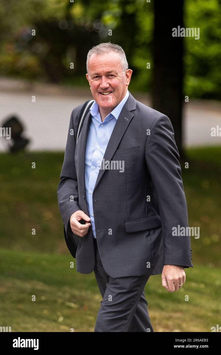 Sinn Fein's Conor Murphy arriving at Castle Buildings, Stormont in ...