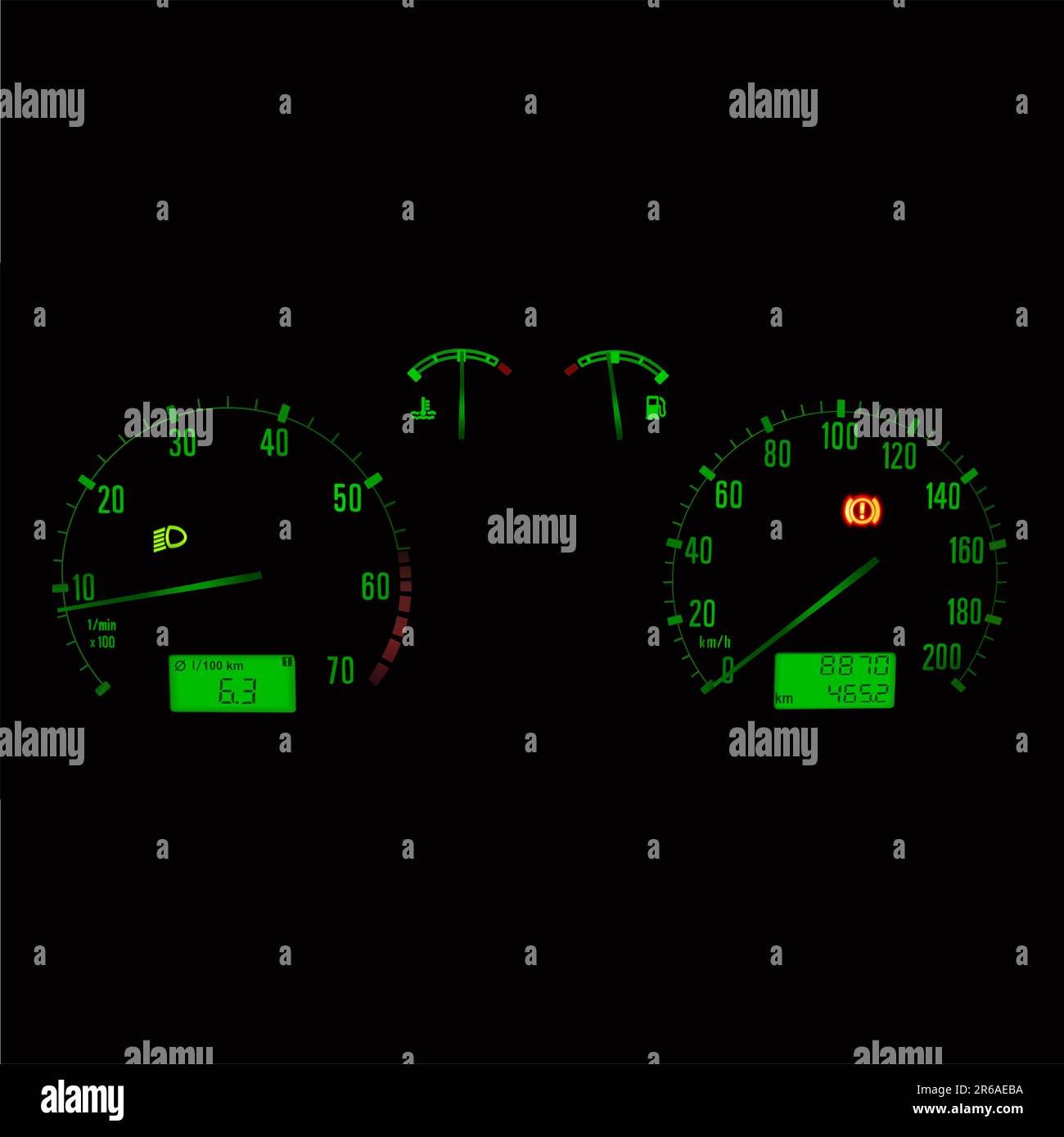 Car panel - High detailed and coloured vector illustration Stock Vector ...