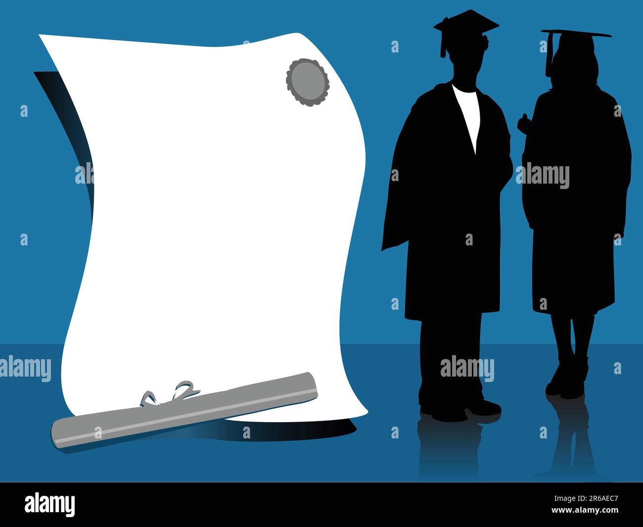 illustration of graduates, silhouettes Stock Vector Image & Art - Alamy