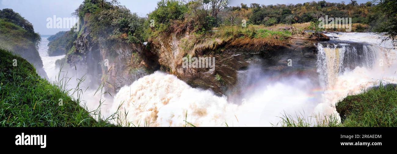 Die Murchison Falls im Murchison Falls National Park Uganda, Panorama ...