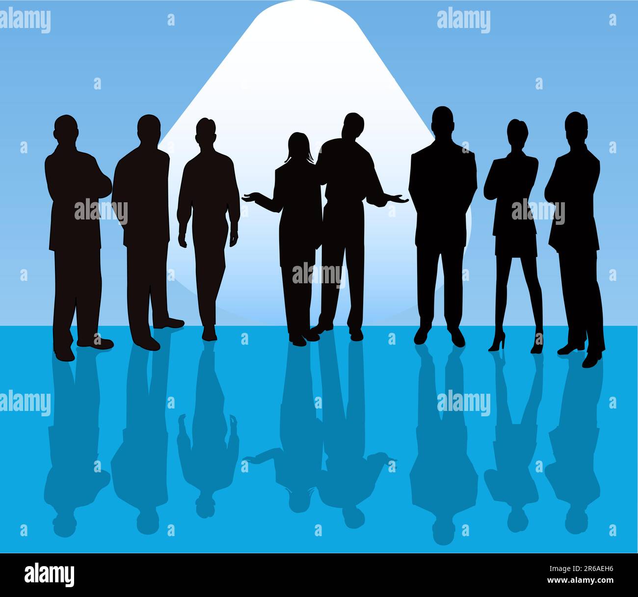 Business team - vector silhouettes Stock Vector Image & Art - Alamy