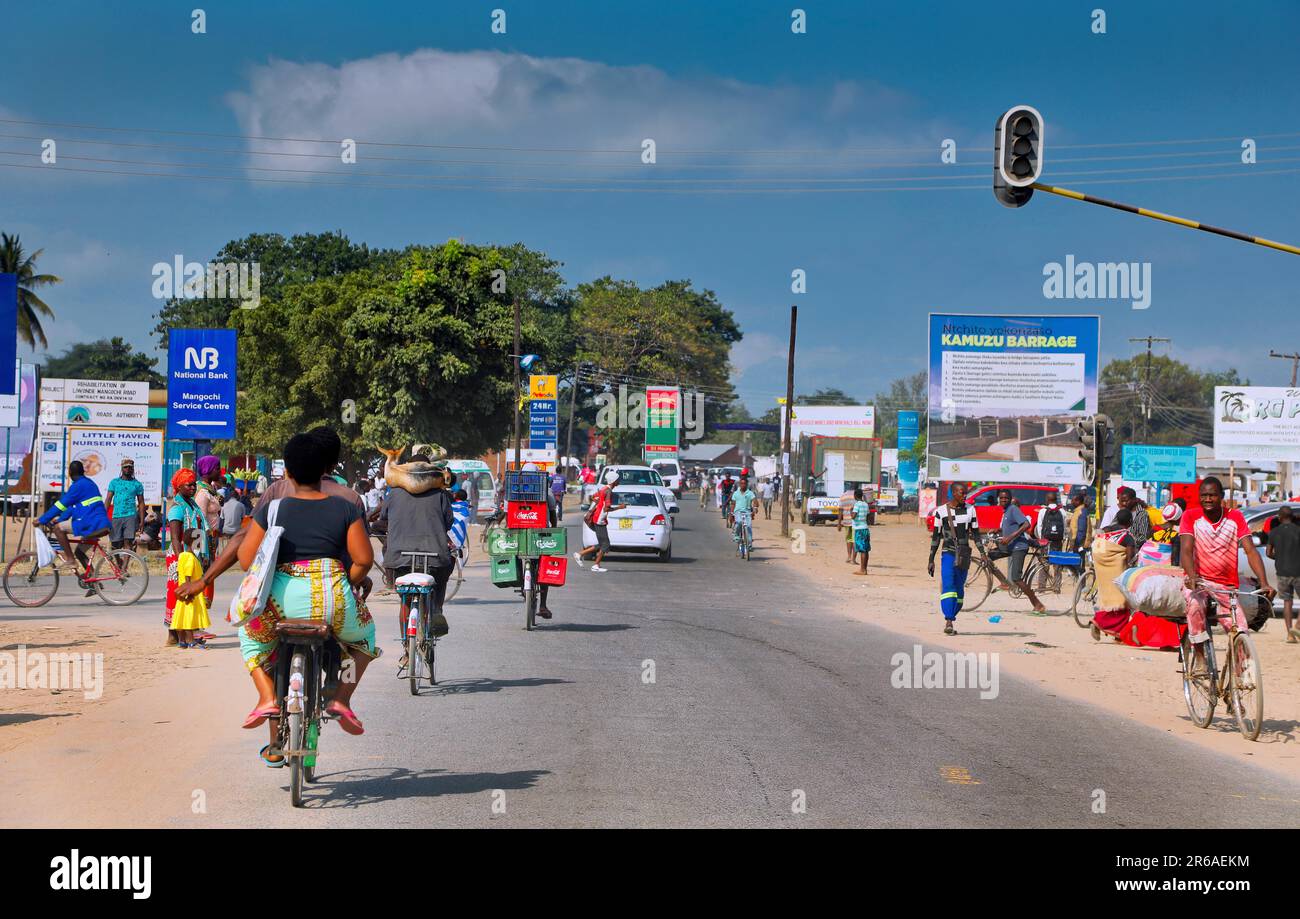 On the streets of Mangochi in Malawi Stock Photo - Alamy