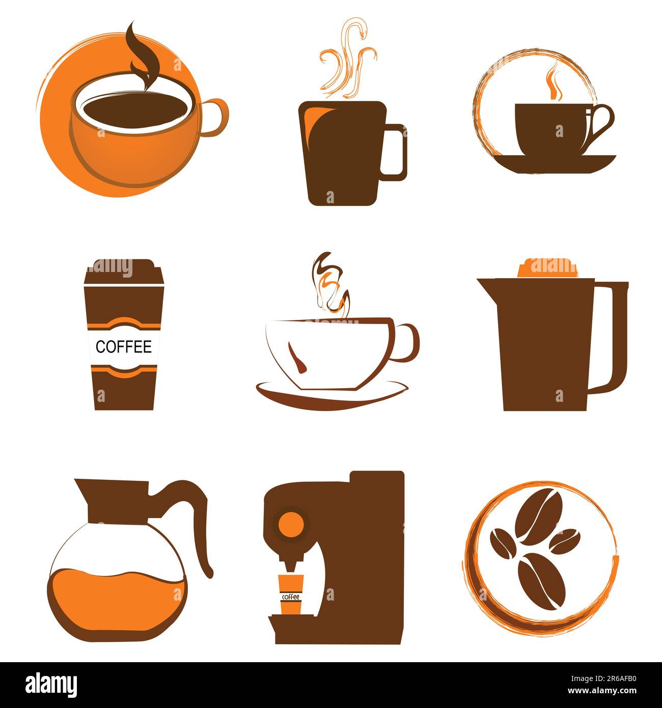 illustration of set of coffee icon Stock Vector Image & Art - Alamy