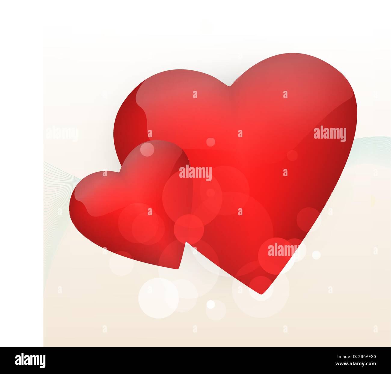 illustration of love hearts on white background Stock Vector Image ...