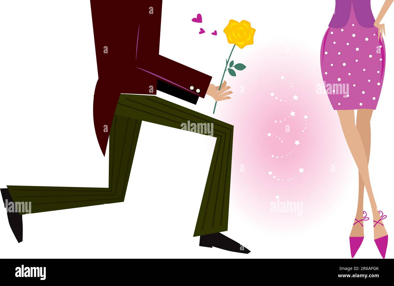 Beautiful woman in gift Stock Vector Images - Alamy