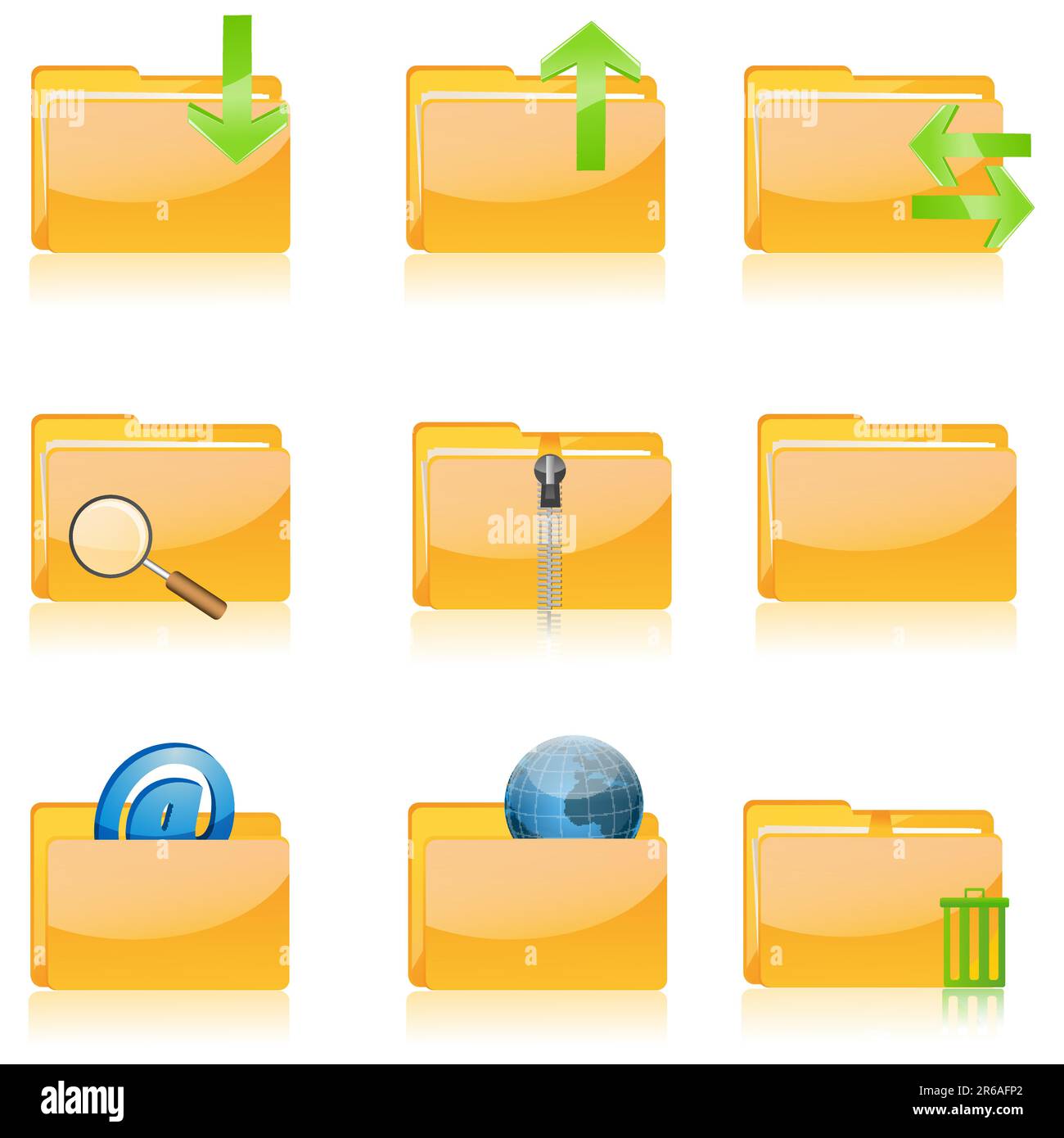 illustration of file icons on white background Stock Vector Image & Art ...
