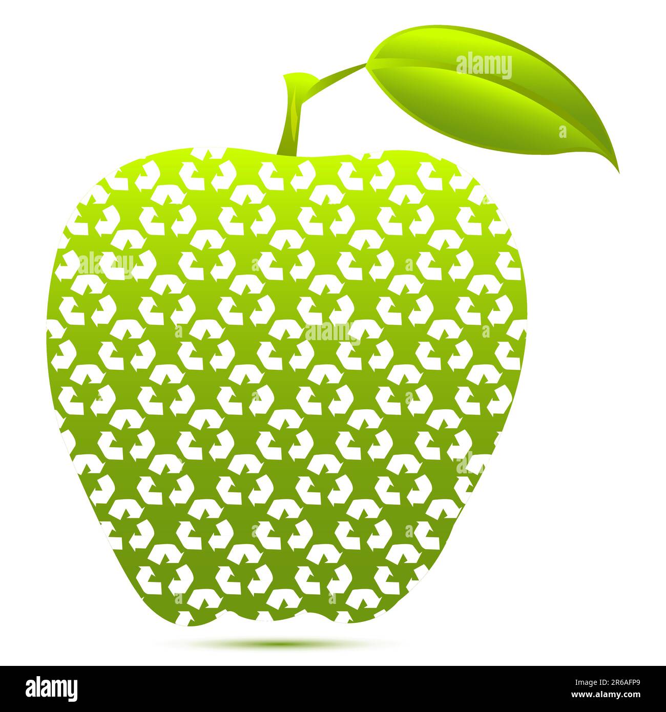 illustration of recycle apple on white background Stock Vector Image ...